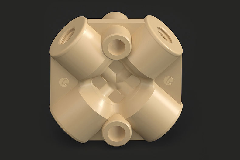 PEEK Female Thread Cross Adapter - Nanjing Runze Fluid Control ...