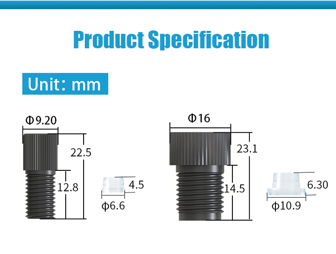Peek Big Bore Flangeless Fitting- Two-piece Set - Nanjing Runze Fluid ...