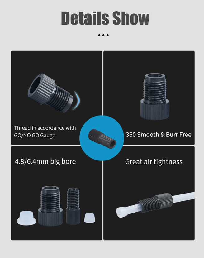 Peek Big Bore Flangeless Fitting- Two-piece Set - Nanjing Runze Fluid ...