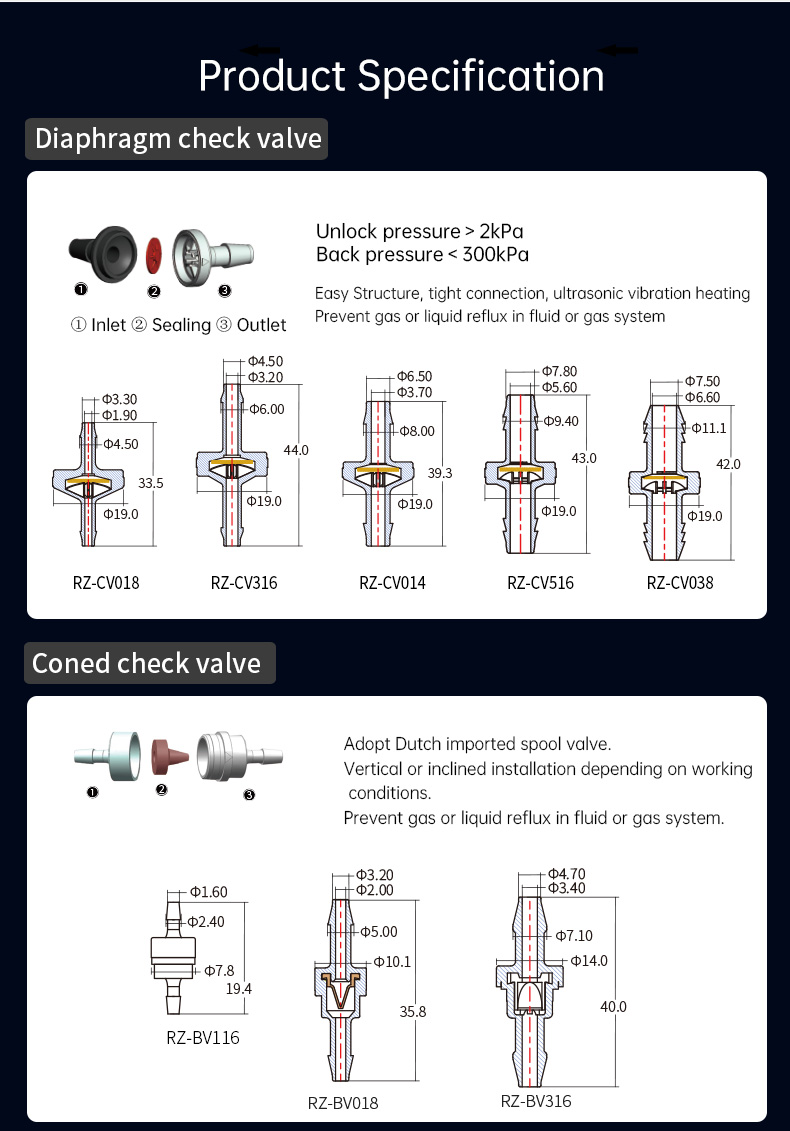Runze Fluid: OEM Precision Barbed Check Valves Supplier